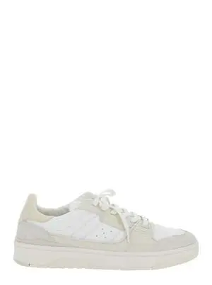 Axel Arigato Clay' Beige Sneaker With Suede Inserts And Logo Patch On Tongue In Leather - Multicolor