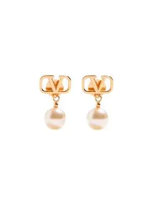 Valentino Garavani Gold-tone Pearl Drop Earrings - Multicolor