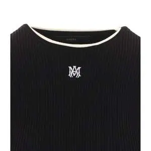 Amiri Ribbed Crew Neck Short Sleeve Top