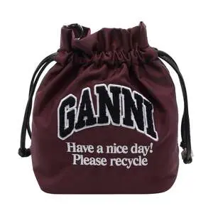 GANNI Logo Pouch - Red