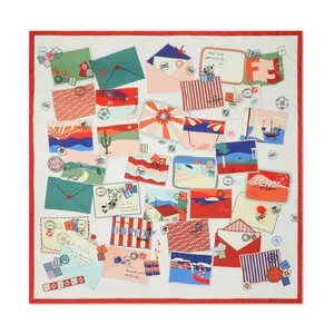 Fendi Postcards Motif Foulard - Multicolor