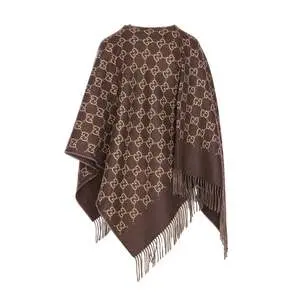 Gucci Gg Wool Jacquard Cape