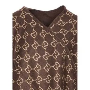 Gucci Gg Wool Jacquard Cape