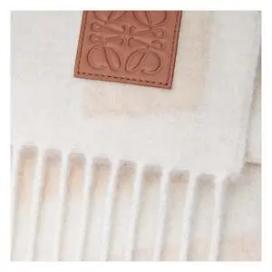 Loewe Logo Cashmere Scarf - Cream