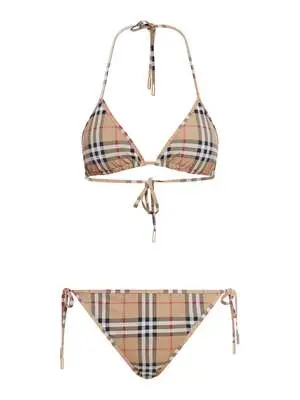 Burberry Vintage Check Triangle Bikini - Multicolor