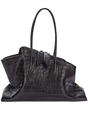 Attico La Passeggiata Medium Leather Shoulder Bag - Brown