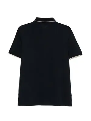 Emporio Armani Logo Cotton Polo Shirt - Blue