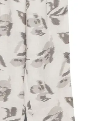 Emporio Armani Printed Linen Trousers