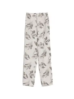 Emporio Armani Printed Linen Trousers