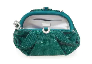 Judith Leiber Gemma Crystal Clutch - Green