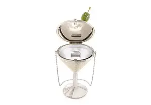 Judith Leiber Martini Crystal Clutch - Silver