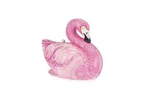 Judith Leiber Flamingo Crystal Clutch - Pink