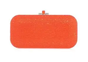 Judith Leiber Judith Leiber Couture Embellished Crystal Evening Clutch With Sliding Closure Orange