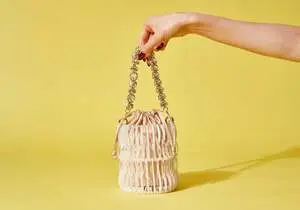 Judith Leiber Harper Pearly Bucket Bag