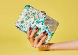 Judith Leiber Slim Slide Costa Crystal Clutch