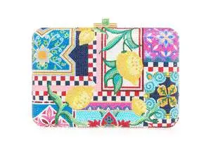 Judith Leiber Slim Slide Ceramica Crystal Clutch