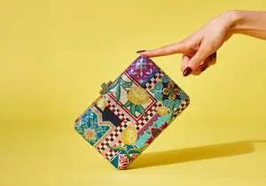 Judith Leiber Slim Slide Ceramica Crystal Clutch