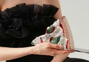 Judith Leiber Pizza Margherita Crystal Clutch