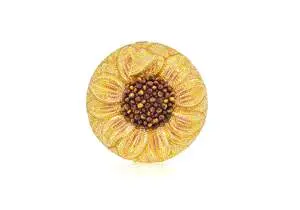 Judith Leiber Sunflower Soleil Crystal Clutch - Yellow