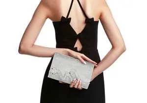 Judith Leiber Crystal Serpent Evening Bag - Silver