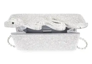 Judith Leiber Crystal Serpent Evening Bag - Silver