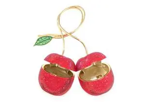 Judith Leiber Cherries Sweetheart Crystal Embellished Handbag