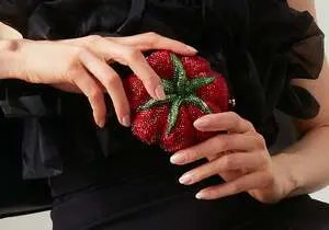 Judith Leiber Crystal Tomato Clutch