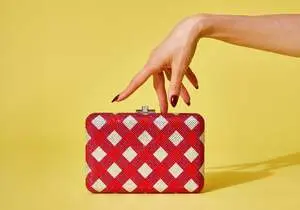 Judith Leiber Slim Slide Trattoria Crystal Embellished Handbag