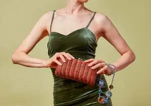 Judith Leiber Poppy Basket Clutch