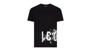 Dsquared2 Cool Fit Large Icon Paint Splatter Logo T-shirt