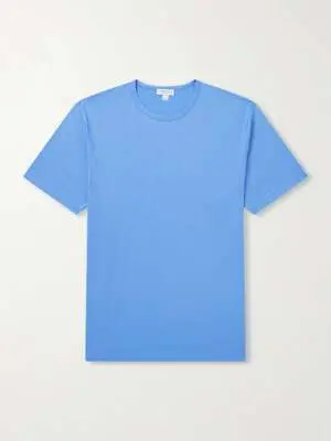 Sunspel Slim-fit Cotton-jersey T-shirt - Blue