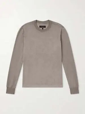 Rag & Bone Ribbed Cotton Sweater - Beige