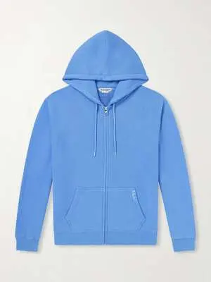 JW Anderson Cotton-jersey Zip-up Hoodie - Blue