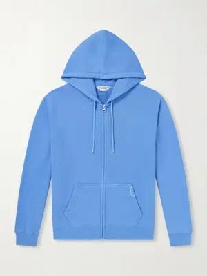 JW Anderson Cotton-jersey Zip-up Hoodie - Blue