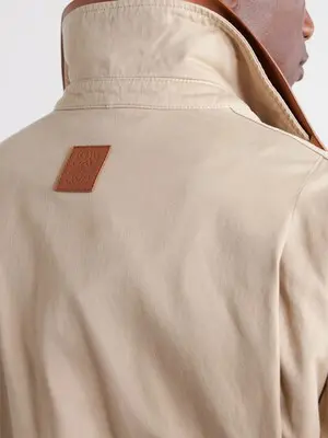 Loewe Leather-trimmed Cotton-twill Blouson Jacket