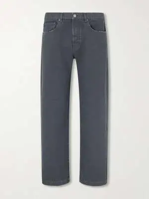 Massimo Alba Oceano Straight-leg Cotton Trousers - Gray