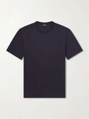 Zegna Cotton-jersey T-shirt - Navy