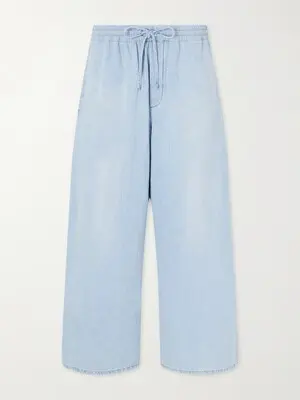 Loewe Paula's Ibiza Wide-leg Drawstring Jeans - Blue