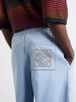 Loewe Paula's Ibiza Wide-leg Drawstring Jeans