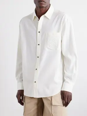 Loewe Paula's Ibiza Anagram-embroidered Lyocell-poplin Shirt