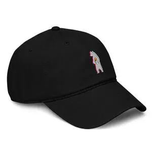 ANCHOR & CREW Polar Bear Day Out In The Wild Cotton Embroidered Cap - Black