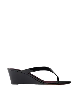 NEOUS Tercus Wedge Thong Sandals - Black