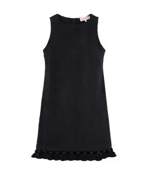 CAP D’ANTIBES Manon Cotton-terry Mini Dress - Black