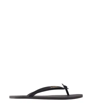Saint Laurent Leather Pool Flip-flops - Black