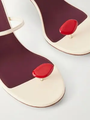 NEOUS Mondor 55 Leather Sandals - Neutrals