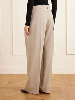 Stella McCartney Pleated Wool-twill Straight-leg Pants