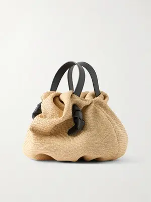 NEOUS Taurus 2.0 Raffia And Leather Shoulder Bag