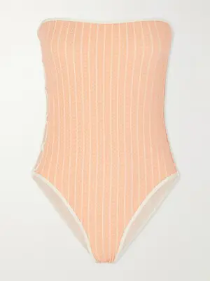 ERES Golden Cut-out Jacquard Swimsuit - Orange