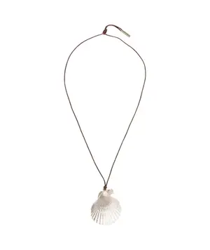 LOREN STEWART Sea Chalice Sterling And Leather Cord Necklace - Silver