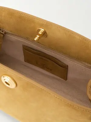 LIFFNER Pushlock Suede Clutch - Neutrals